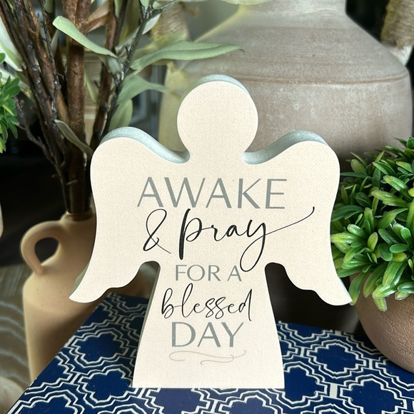 Accents | New Shabby Chic Modern Farmhouse Pray For A Blessed Day Solid ...